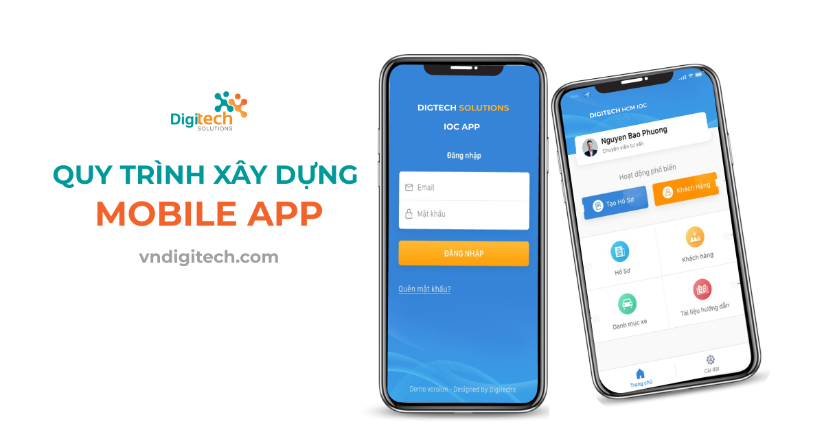 QUY TRÌNH XÂY DỰNG MOBILE APP | Digitech Solutions