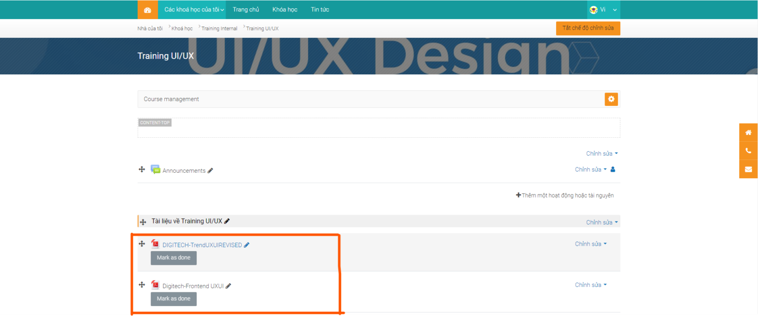 Hướng dẫn đưa tài liệu bài giảng lên hệ thống Elearning | Digitech Solutions